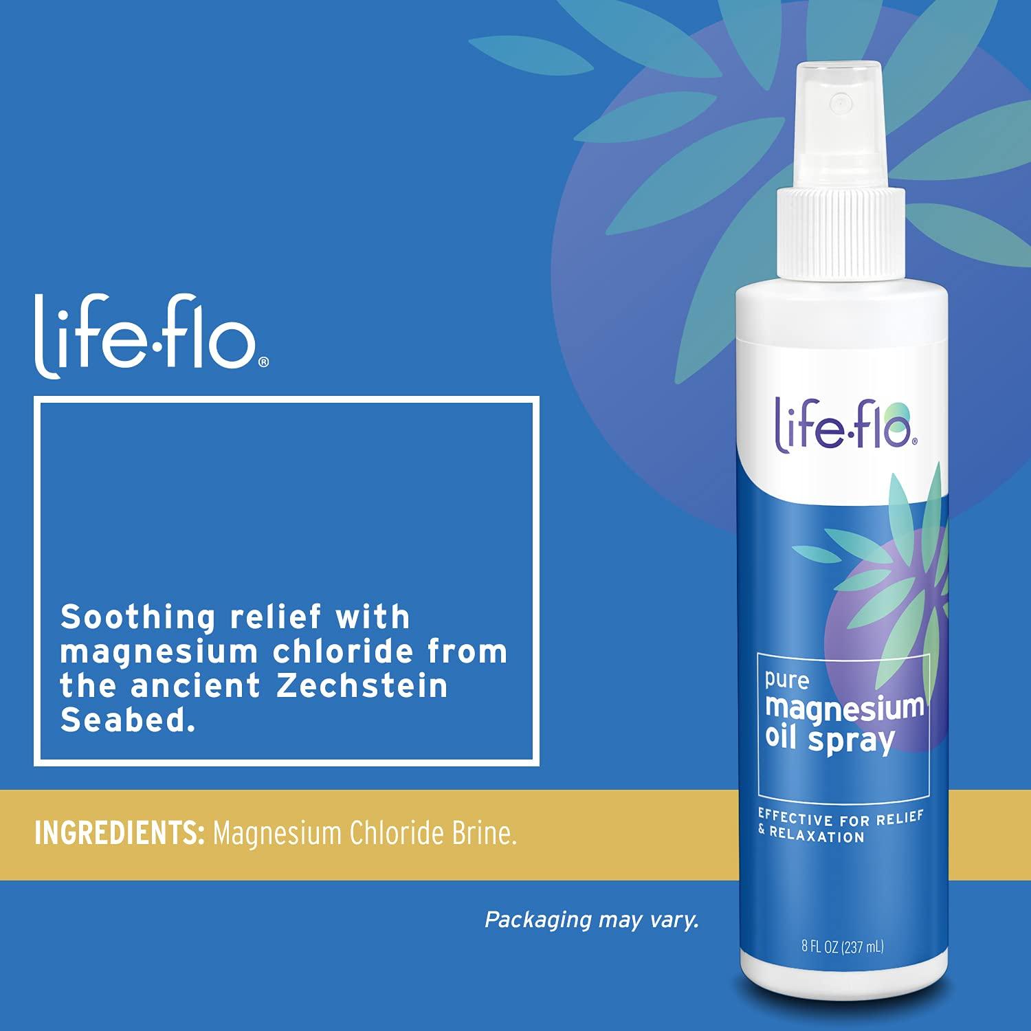 Life-Flo Pure Magnesium Oil Spray | 100% Pure Magnesium Chloride ...