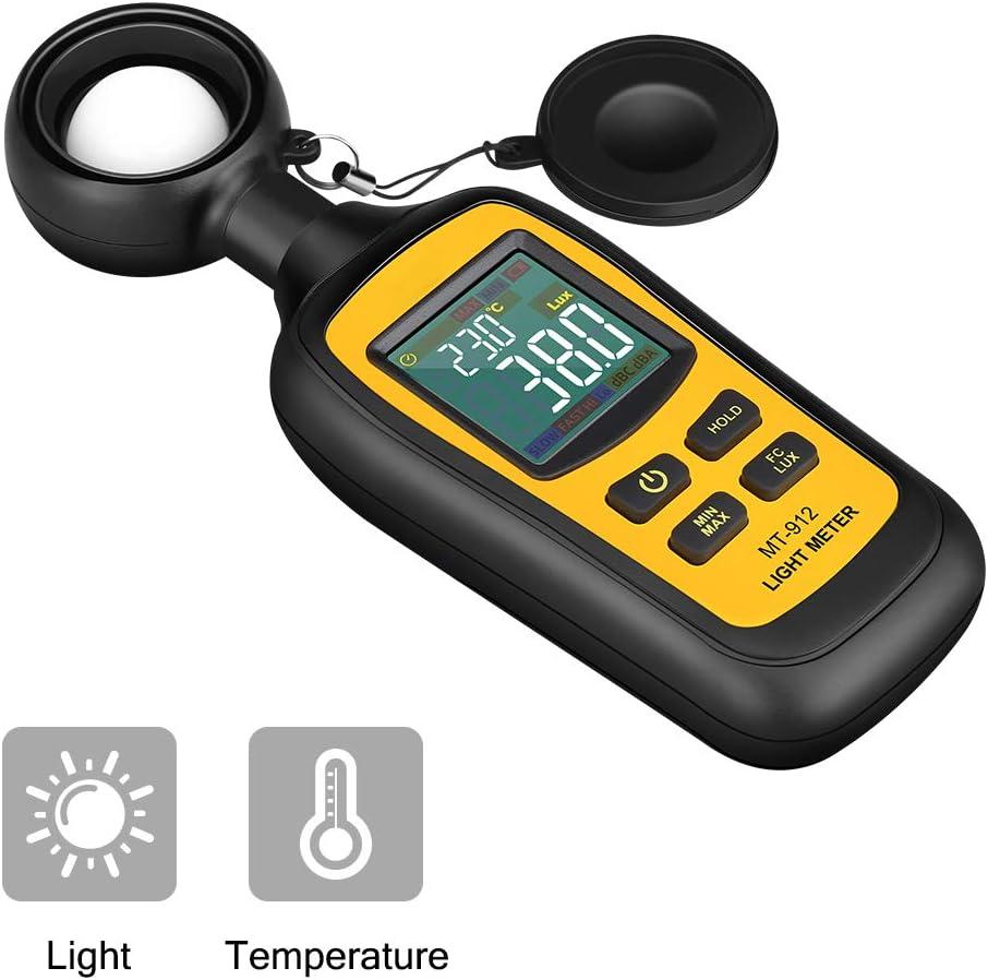Digital Light Meter with Ambient Temperature Measurer - Up to 200,000 ...