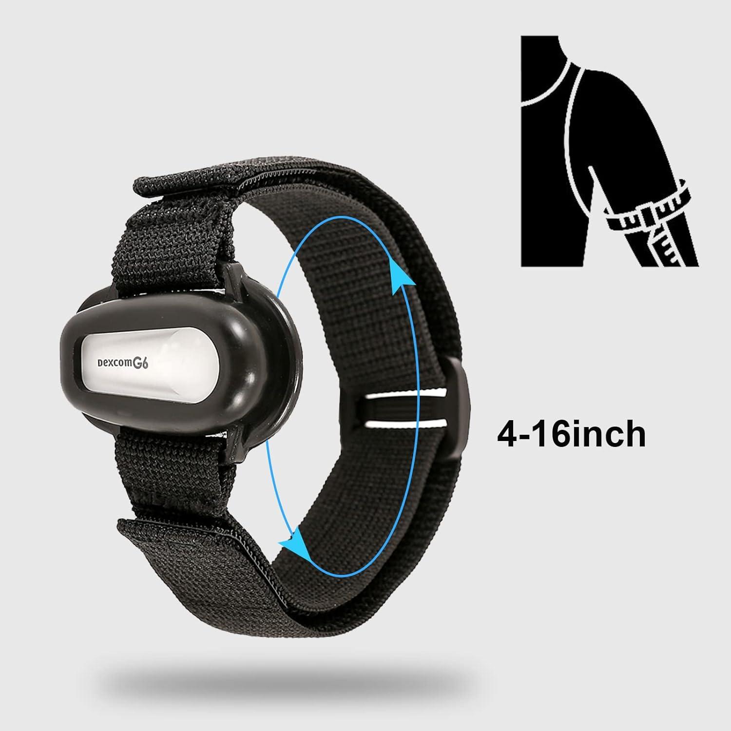 Premium Armband for Dexcom G6 & Insulin Pod - Adjustable Diabetes CGM ...