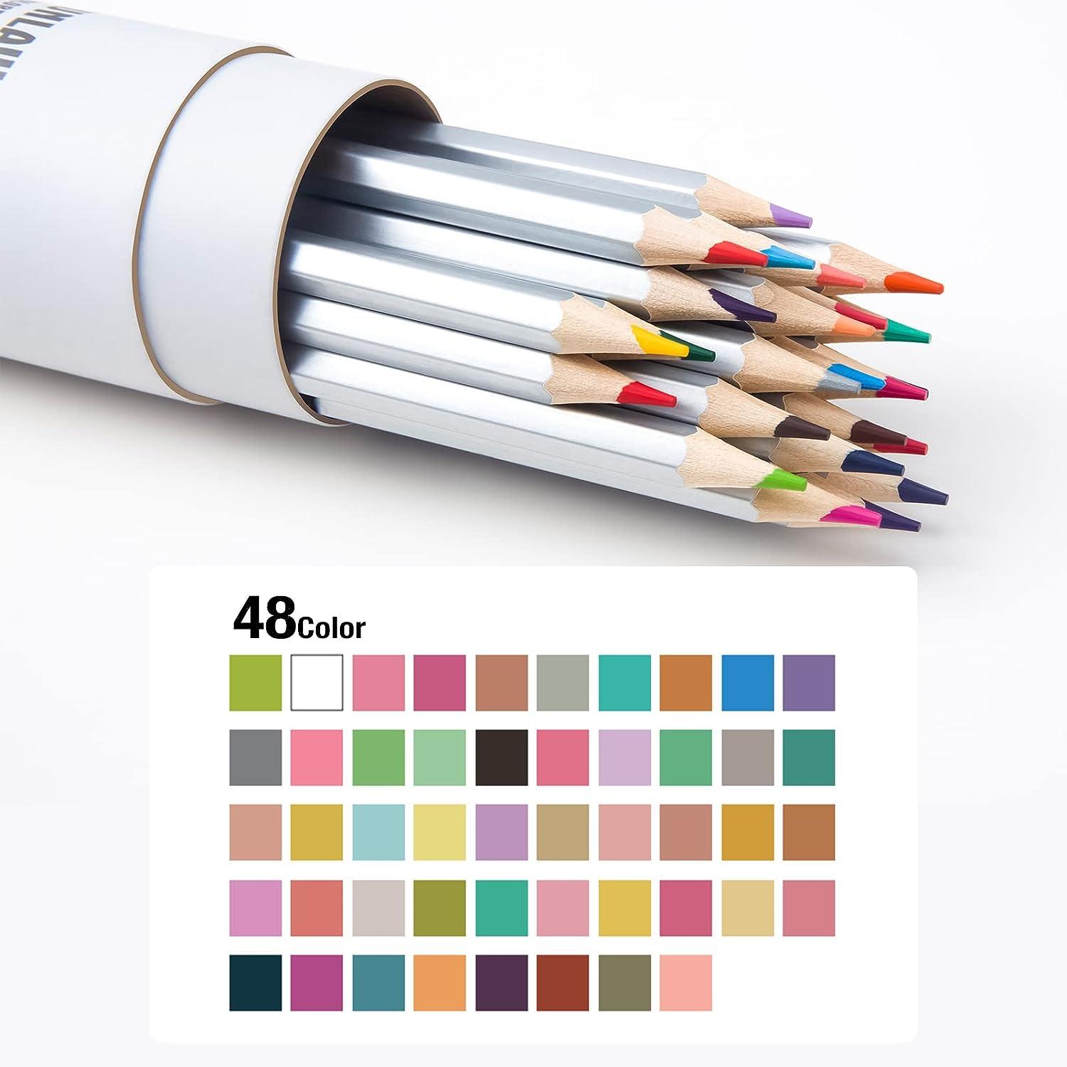 FUNLAVIE 48 Colored Pencils - Premium Art Drawing Pencil for Adult ...