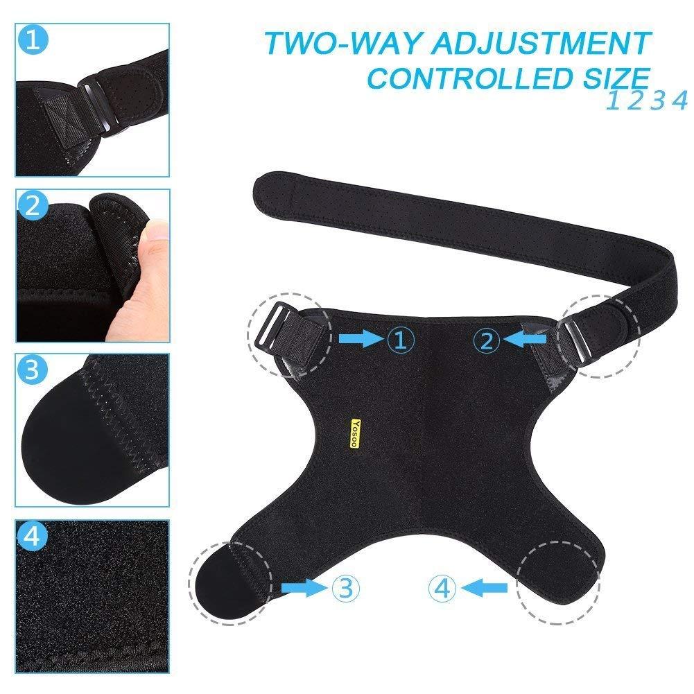 Shoulder Brace for Men & Women - Adjustable Compression Wrap for ...