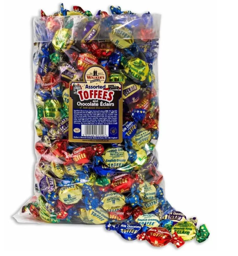 Assorted Toffees & Eclairs Walker's Nonsuch 2KG Bag Retro Sweets
