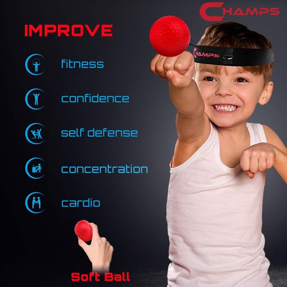 Champs Advanced MMA Boxing Reflex Ball for Reaction Speed and Hand-Eye ...