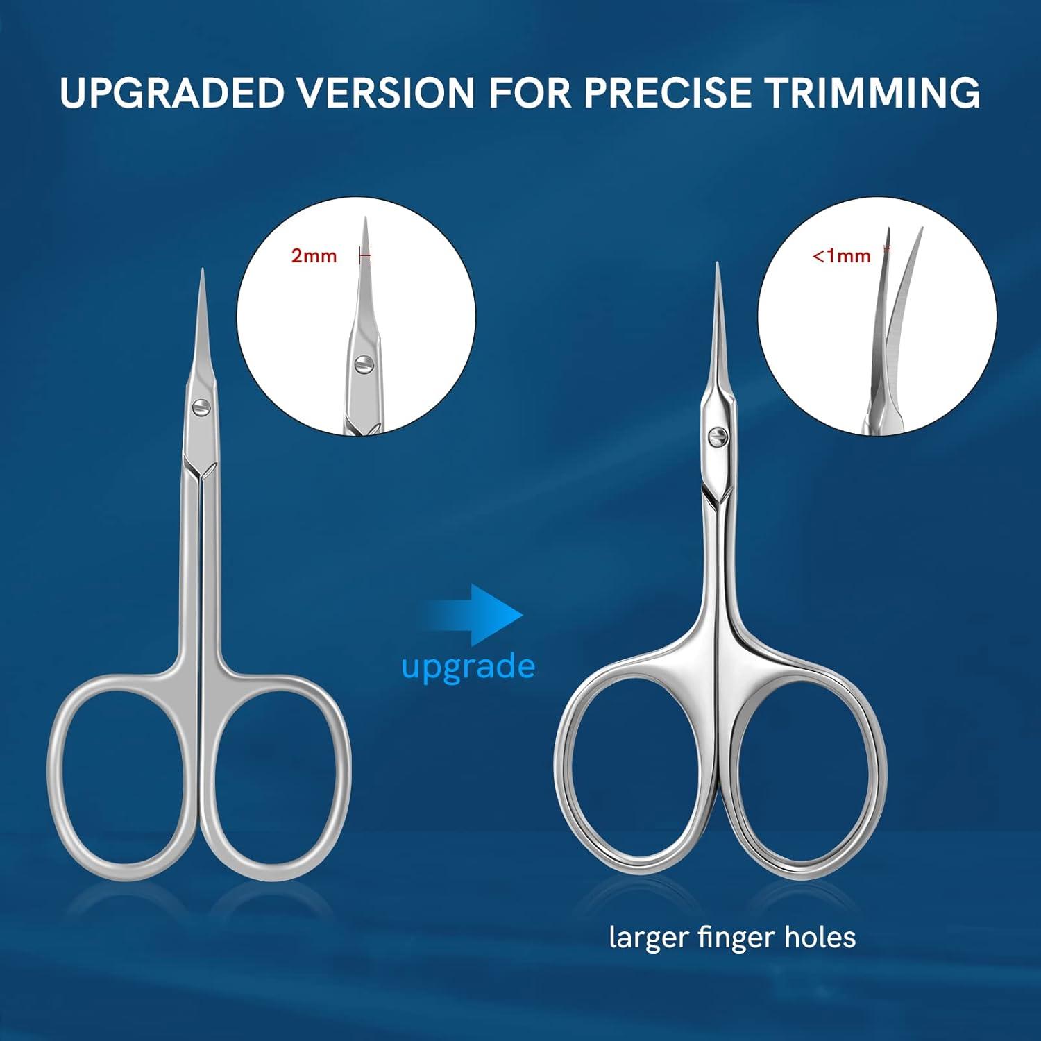 Stainless Steel Trimmer Scissors for Eyelashes Eyebrows Beard & Face ...