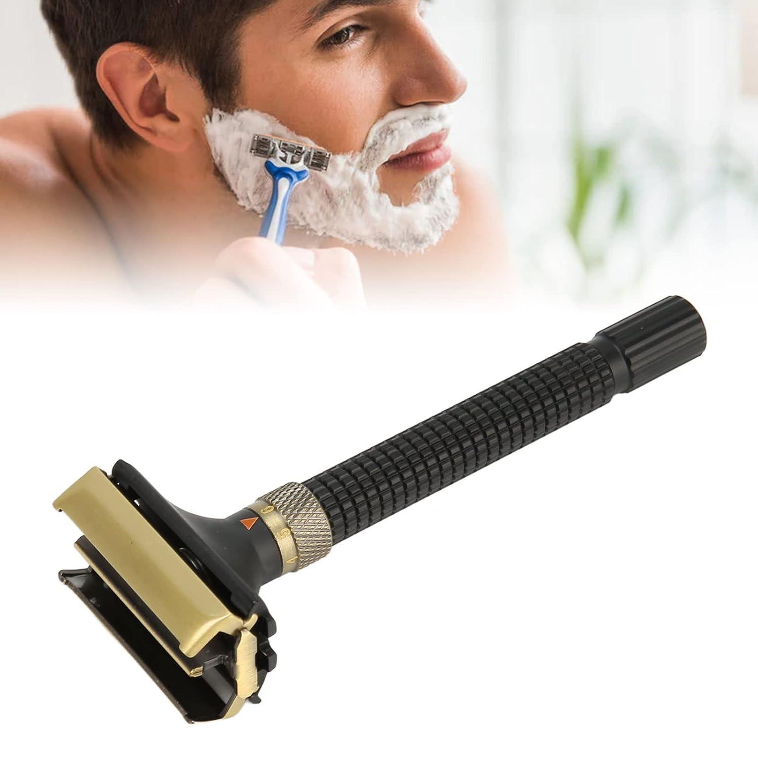 Double Edge Safety Trimmer - Reusable Metal Men's Trimmer with Easy ...