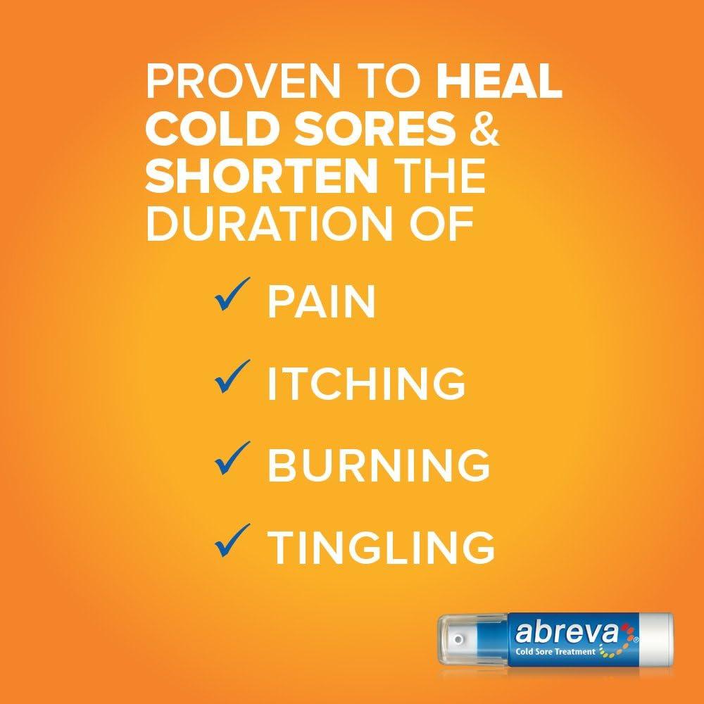 Abreva Cold Sore Treatment 0.07 oz - Fast Relief for Fever Blisters (1 ...