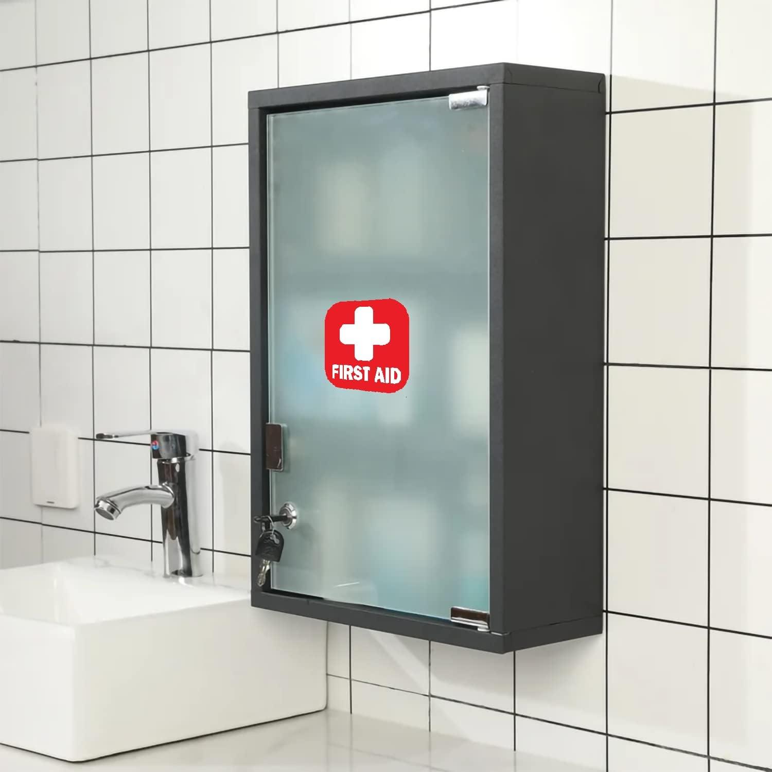 TOTOMO 12pc First Aid Kit Sign Sticker Set - Self Adhesive Vinyl Decal ...