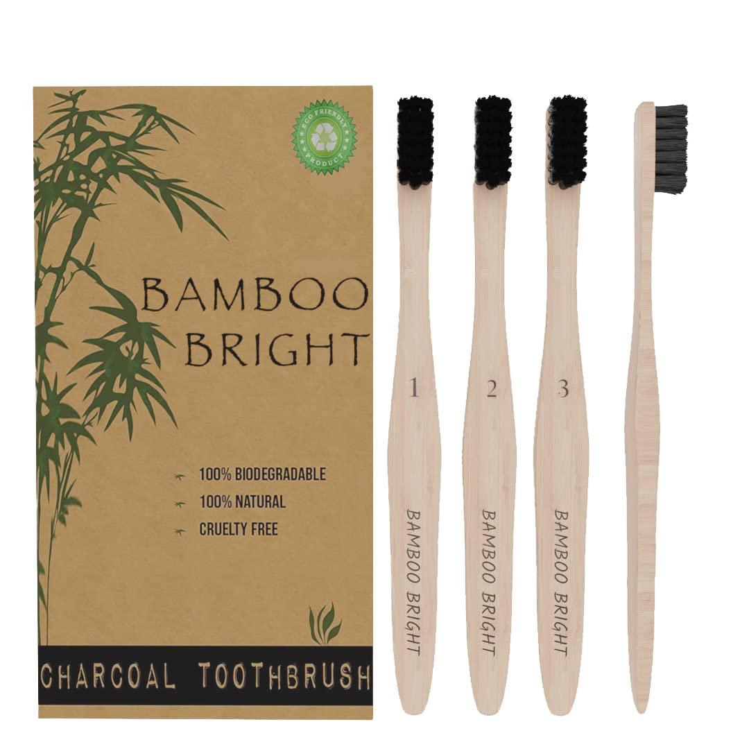 Charcoal Teeth Whitener Kit - Activated - Coconut Powder -Bamboo ...