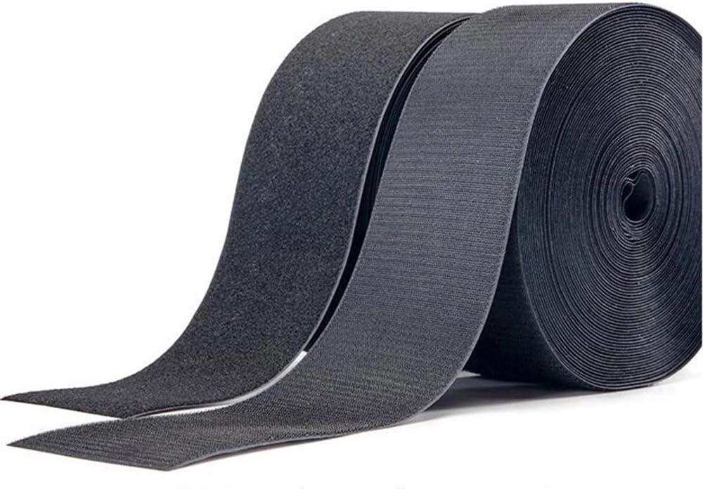 1 Inch Wide 33 Ft Long Sew on Hook and Loop Strips Fastening Nylon Fabric Tape Non-Adhesive Back ...