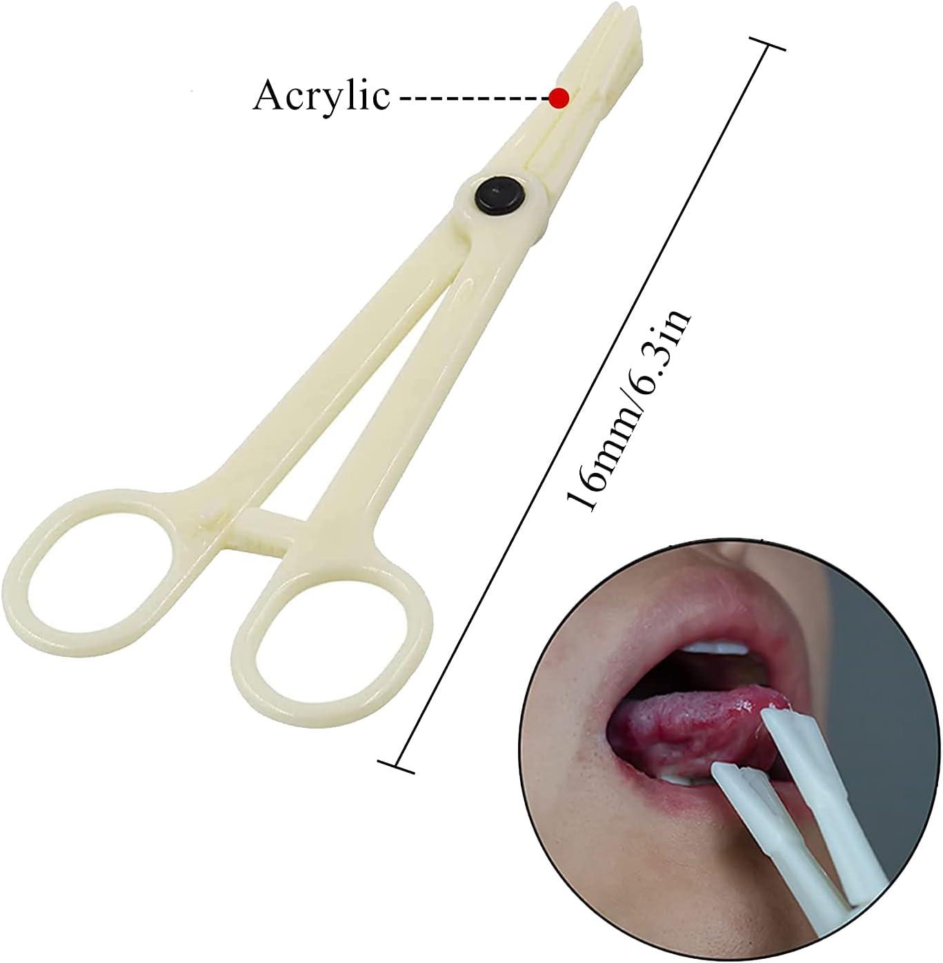 Disposable Triangular Tweezers - Slotted Membrane for Lip Tongue Belly ...