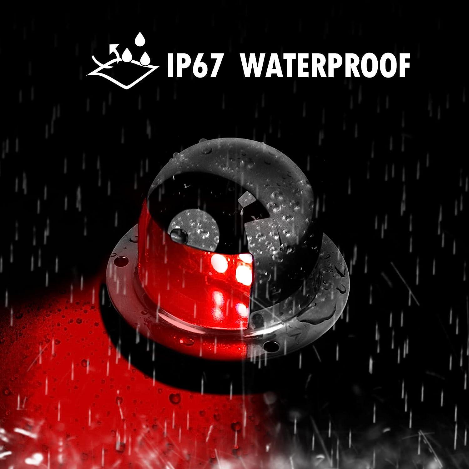 Obcursco LED Navigation Lights Deck Mount - Marine Sailing Lights for ...