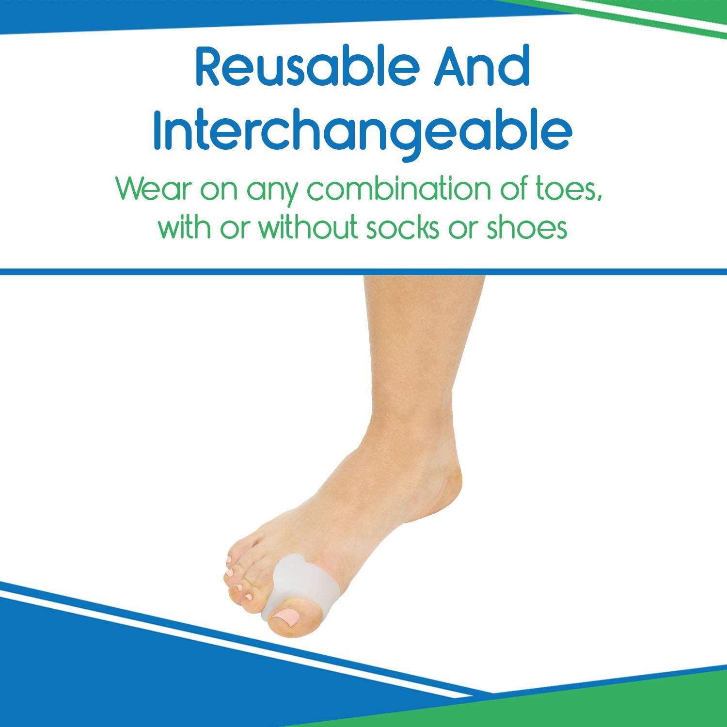 ViveSole Toe Spacers (4 Pack) - Toe Separators for Overlapping Toes ...