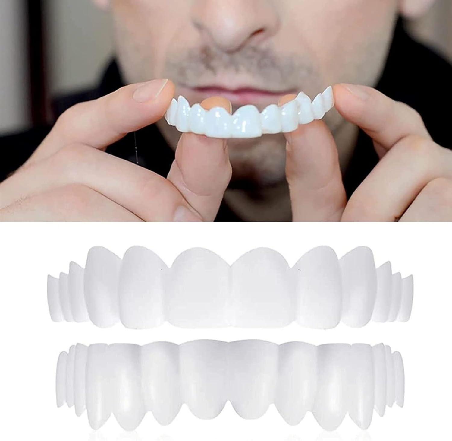 Flipped Warm 2 Pairs of Veneers Teeth - Instant Cosmetic Dentures for ...