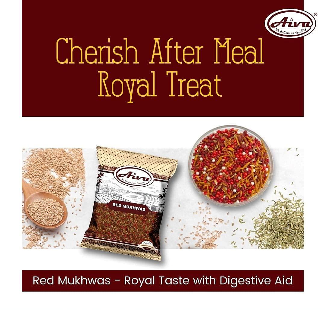 AIVA Red Mukhwas 200gm: Indian Vegan Digestive Mouth Freshener | Buy ...