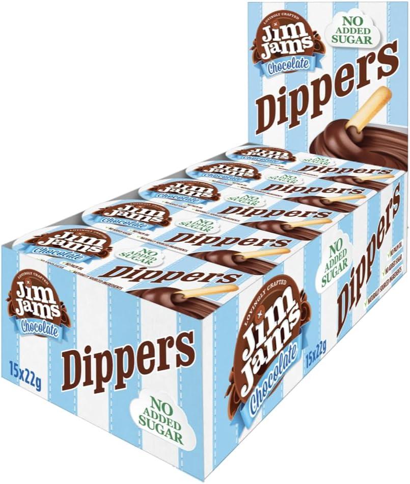 JimJams No Added Sugar Milk Chocolate Dippers - Mini Breadsticks Choc ...