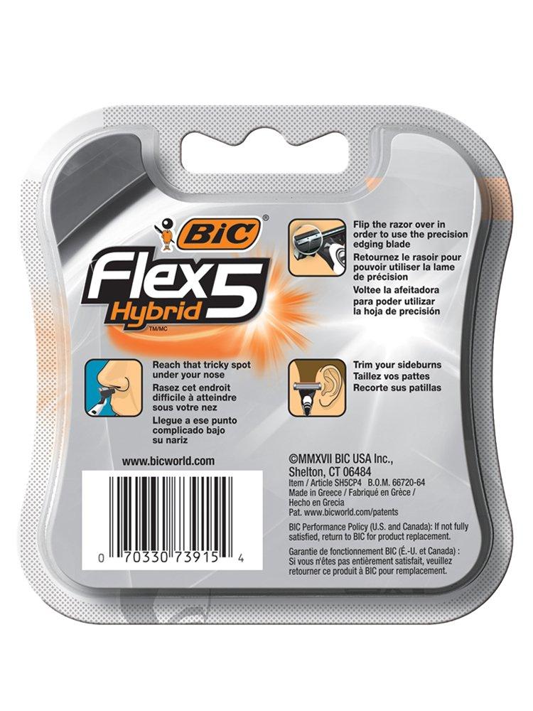 BIC Flex5 Hybrid 5 Blade Razor Refills - 4 Count (Pack of 1) | Buy Now ...