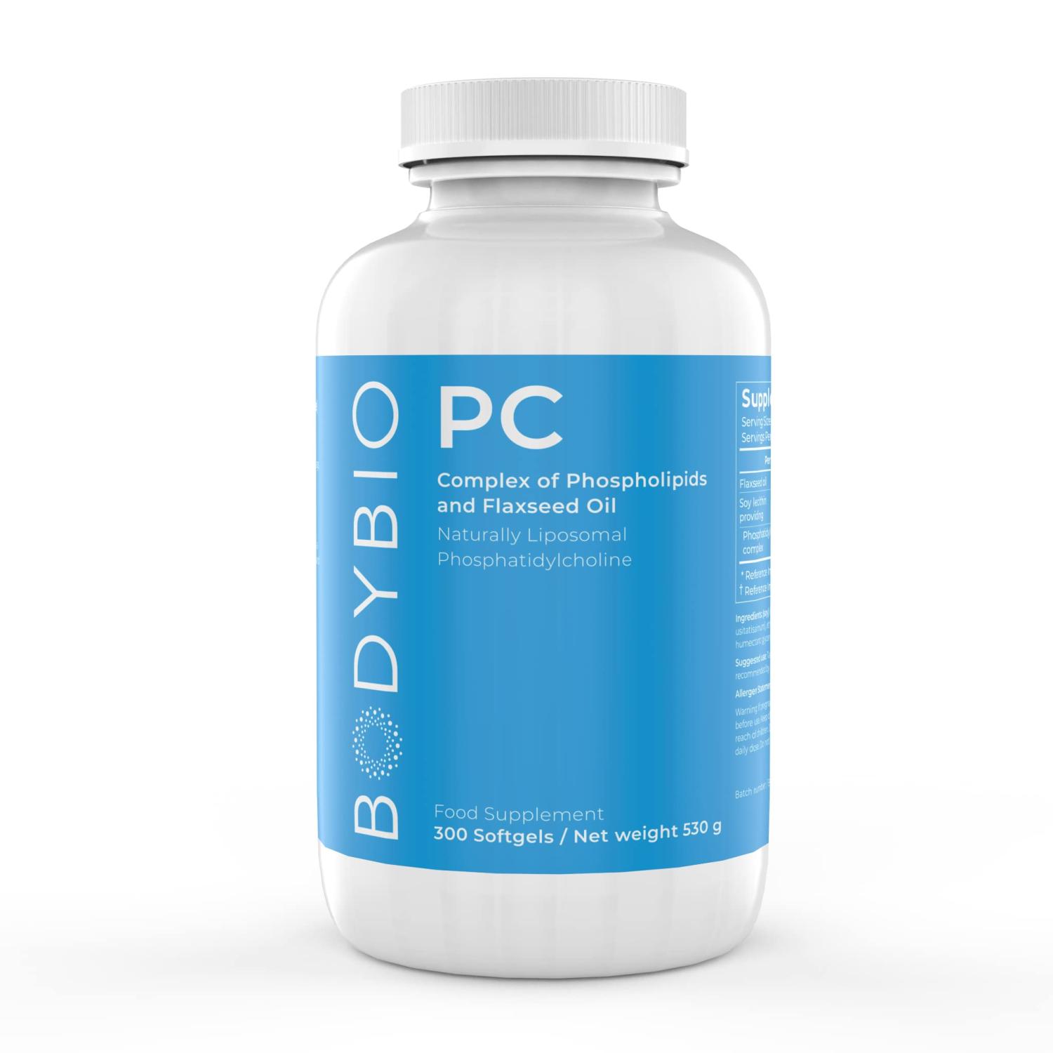 BodyBio PC Phospholipids and Flaxseed Oil Capsules | High Absorption ...