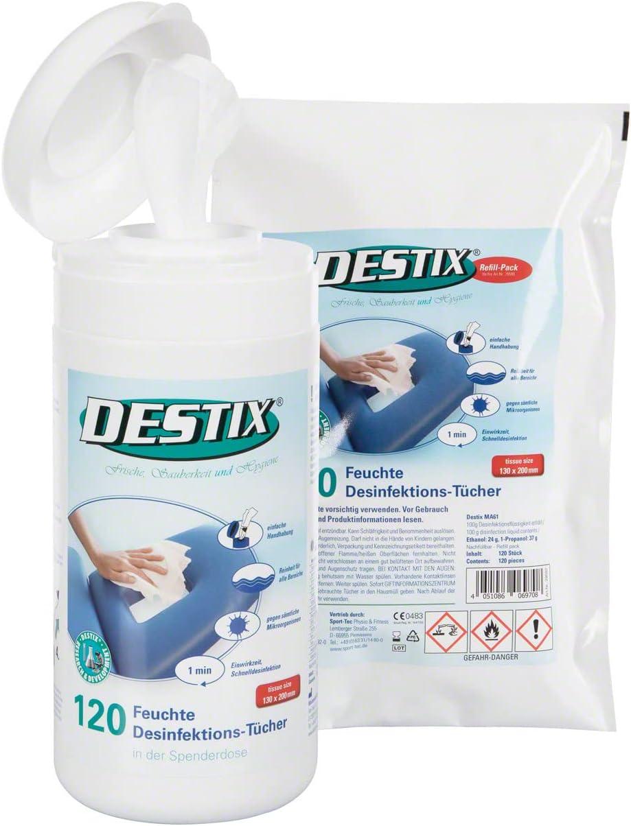 Buy DESTIX Disinfectant Wipes Dispenser Box Set - 120 Pieces + Refill ...