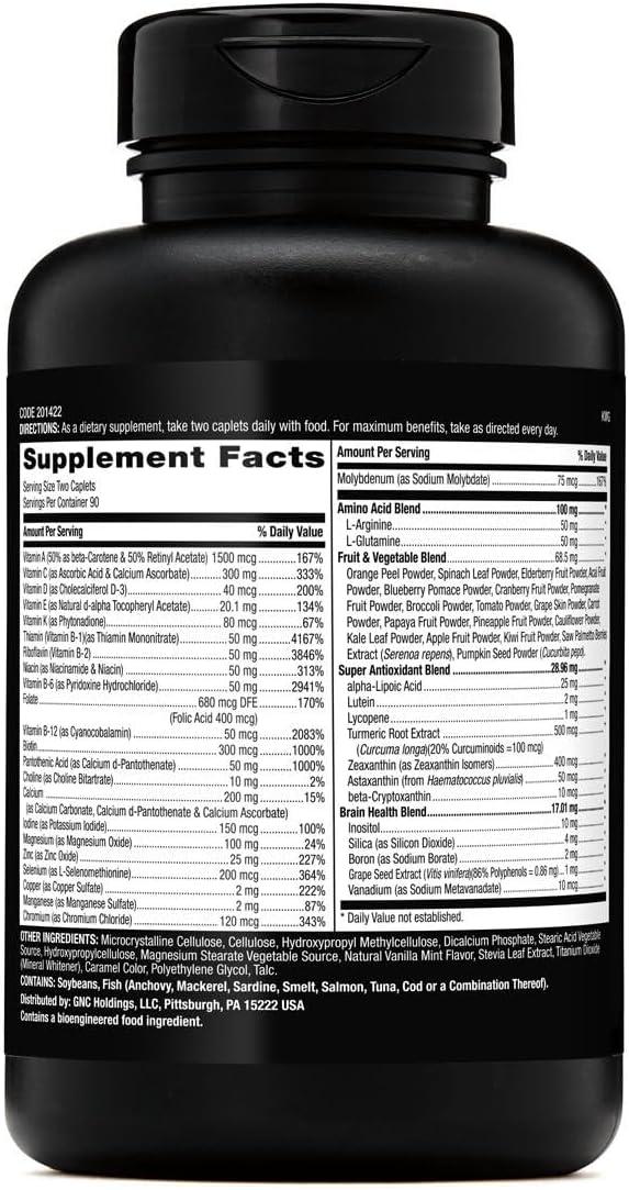 GNC Mega Men Multivitamin 180ct | Antioxidants for Heart Health ...
