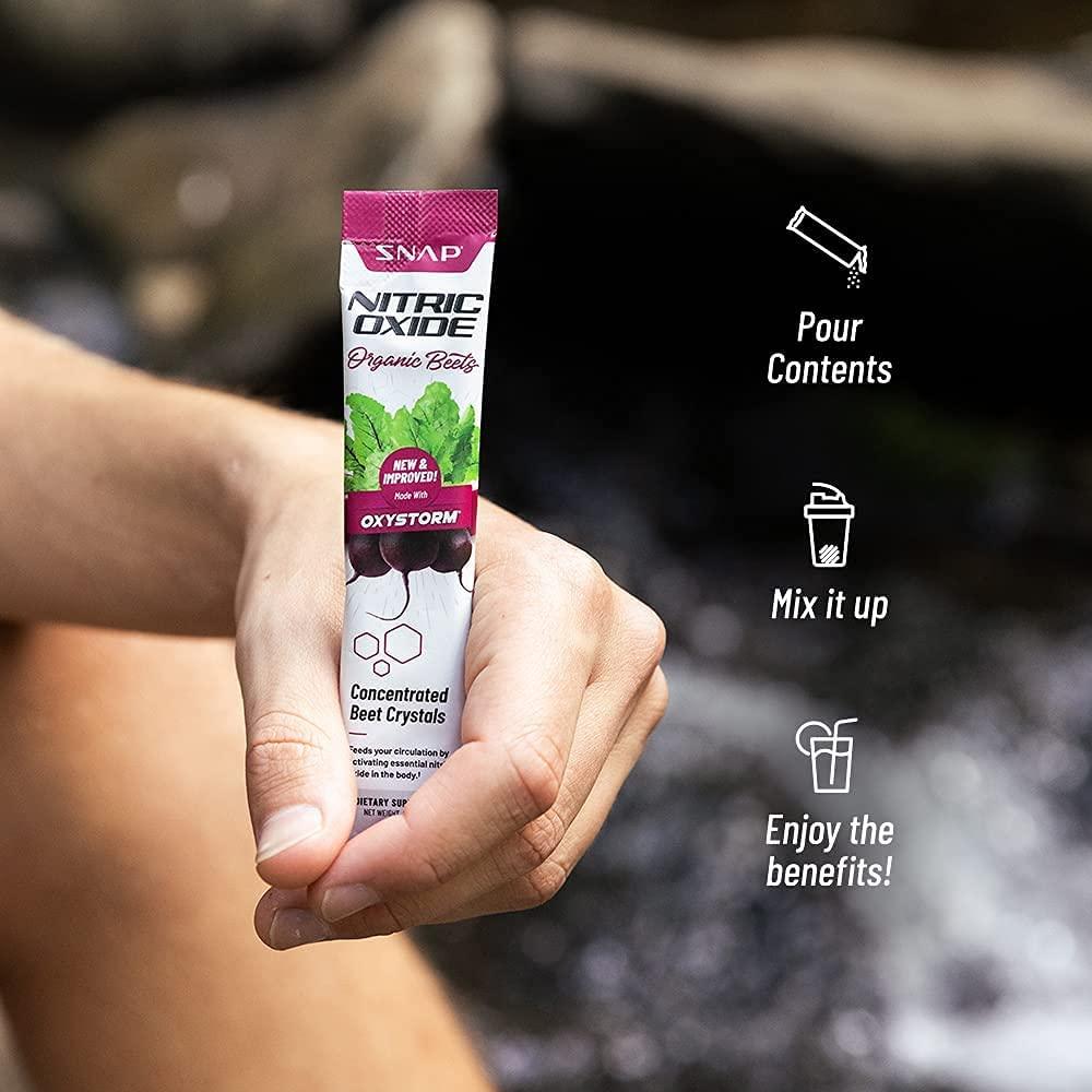 Snap Supplements Nitric Oxide Organic Beet Root Powder - 10 Convenient ...