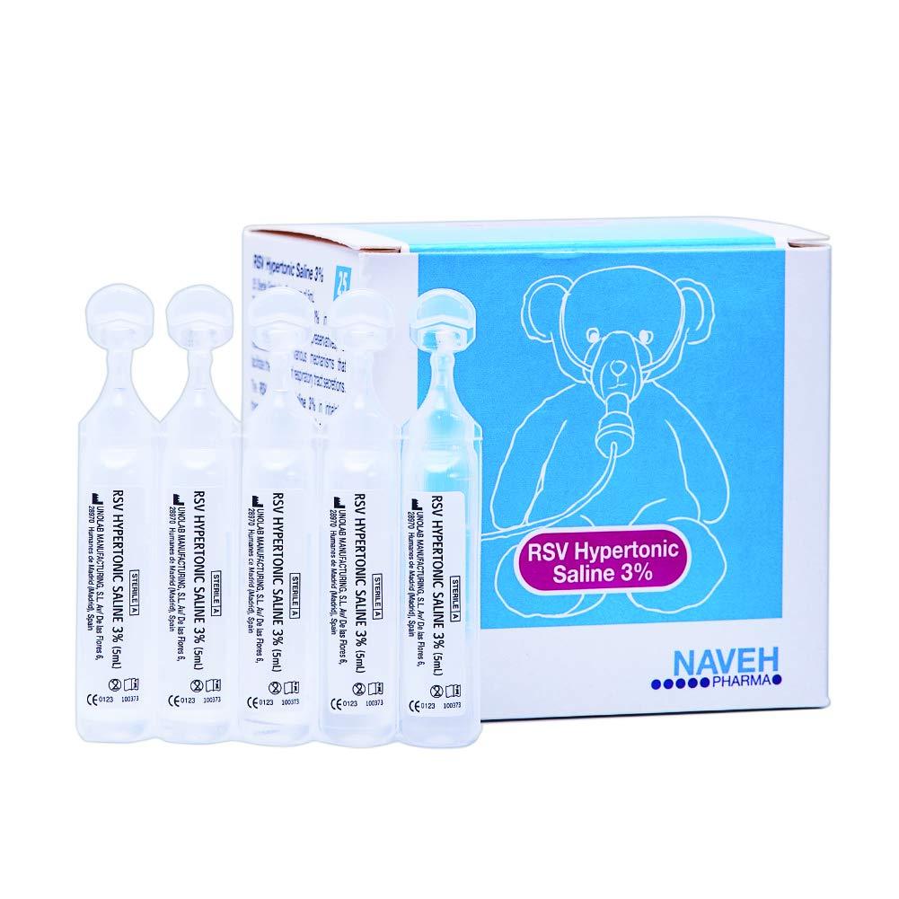 RSV Hypertonic Saline Solution 3% - 25 Sterile Bullets - For Nebulizers ...