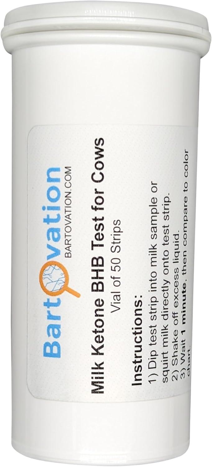 Milk Ketone Test Strips for BHB in Cow Milk - 50 Strips | Optimize ...