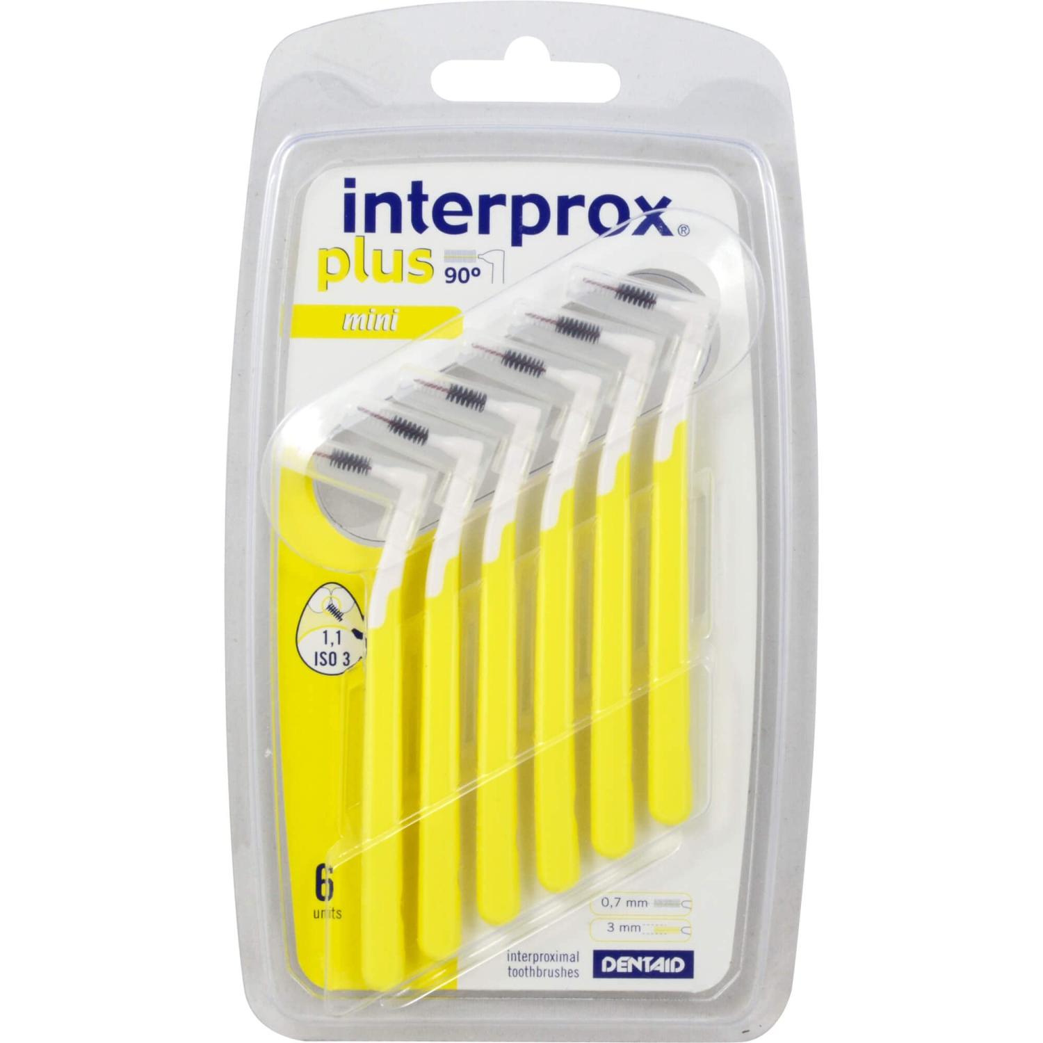 INTERPROX Plus Mini Yellow Interdental Brush - 6 Pack | Effective ...