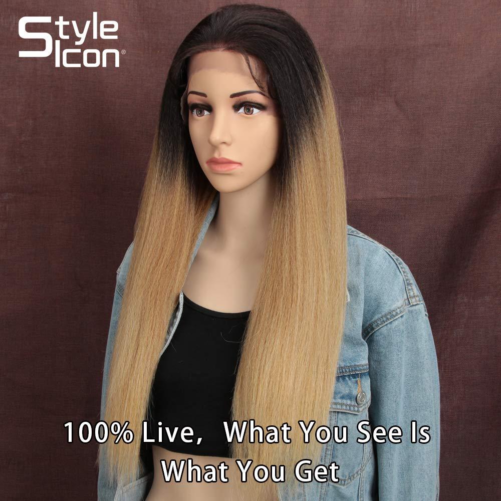 Buy Style Icon 60cm Lace Front Wig - Yaki Straight Synthetic Hair Heat ...