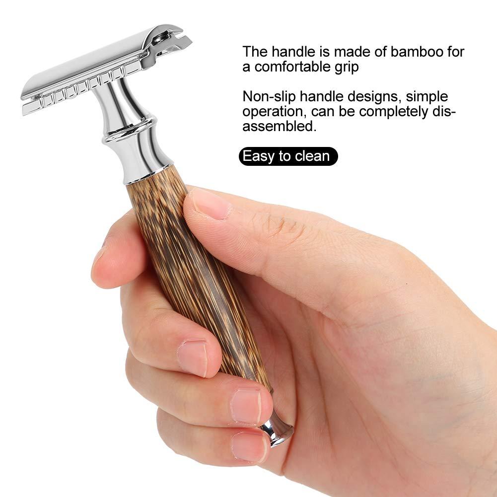Double Edge Razor with Long Bamboo Handle | Nostalgic Razor for Salon ...