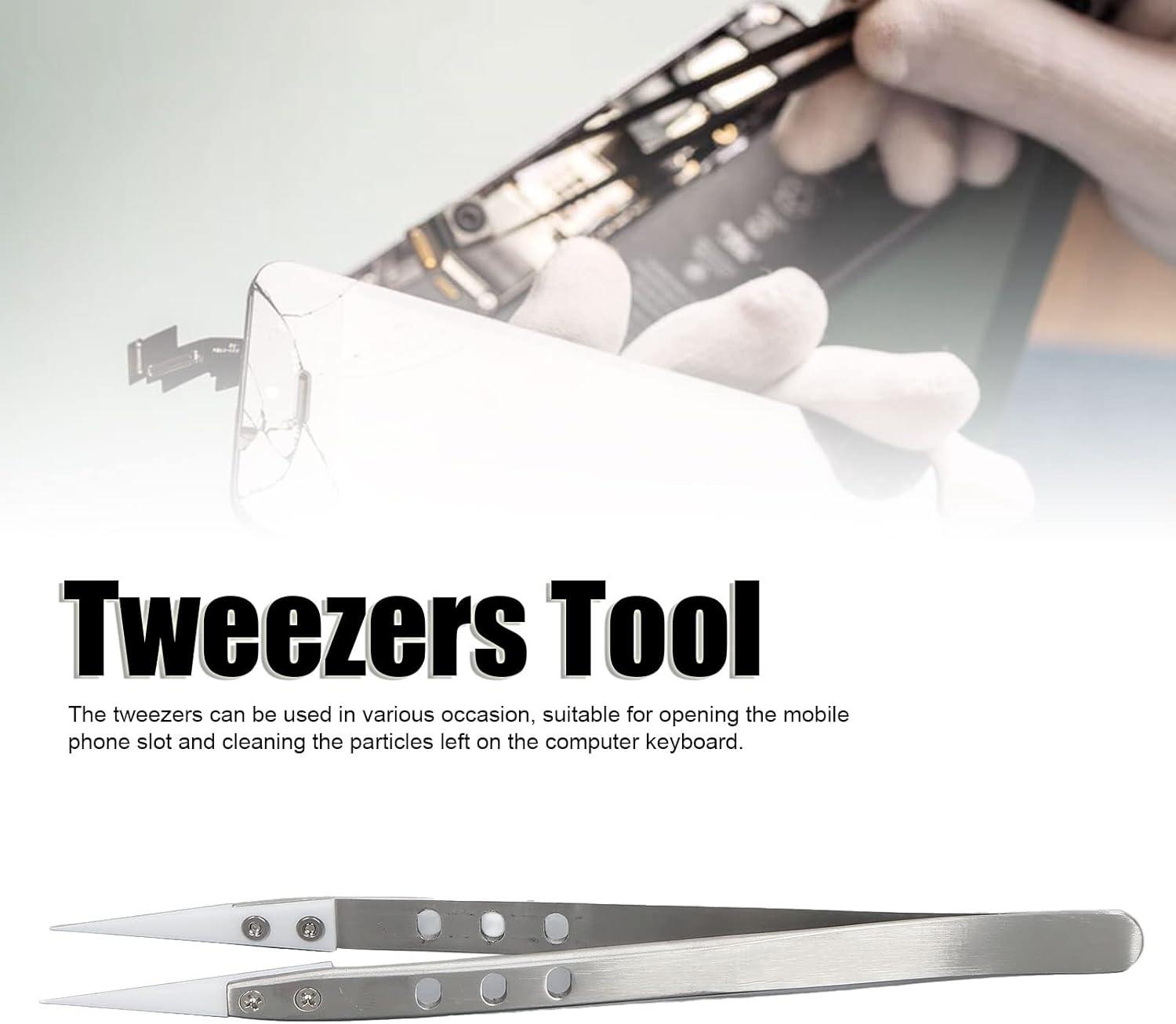 High Precision Straight Head Fine Tip Tweezers for Ingrown Hair Facial ...