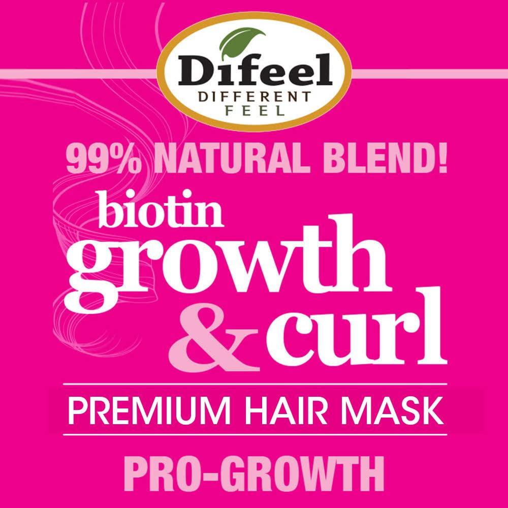 Difeel Growth and Curl Biotin Hair Mask 12 oz. - Curly Hair Growth ...
