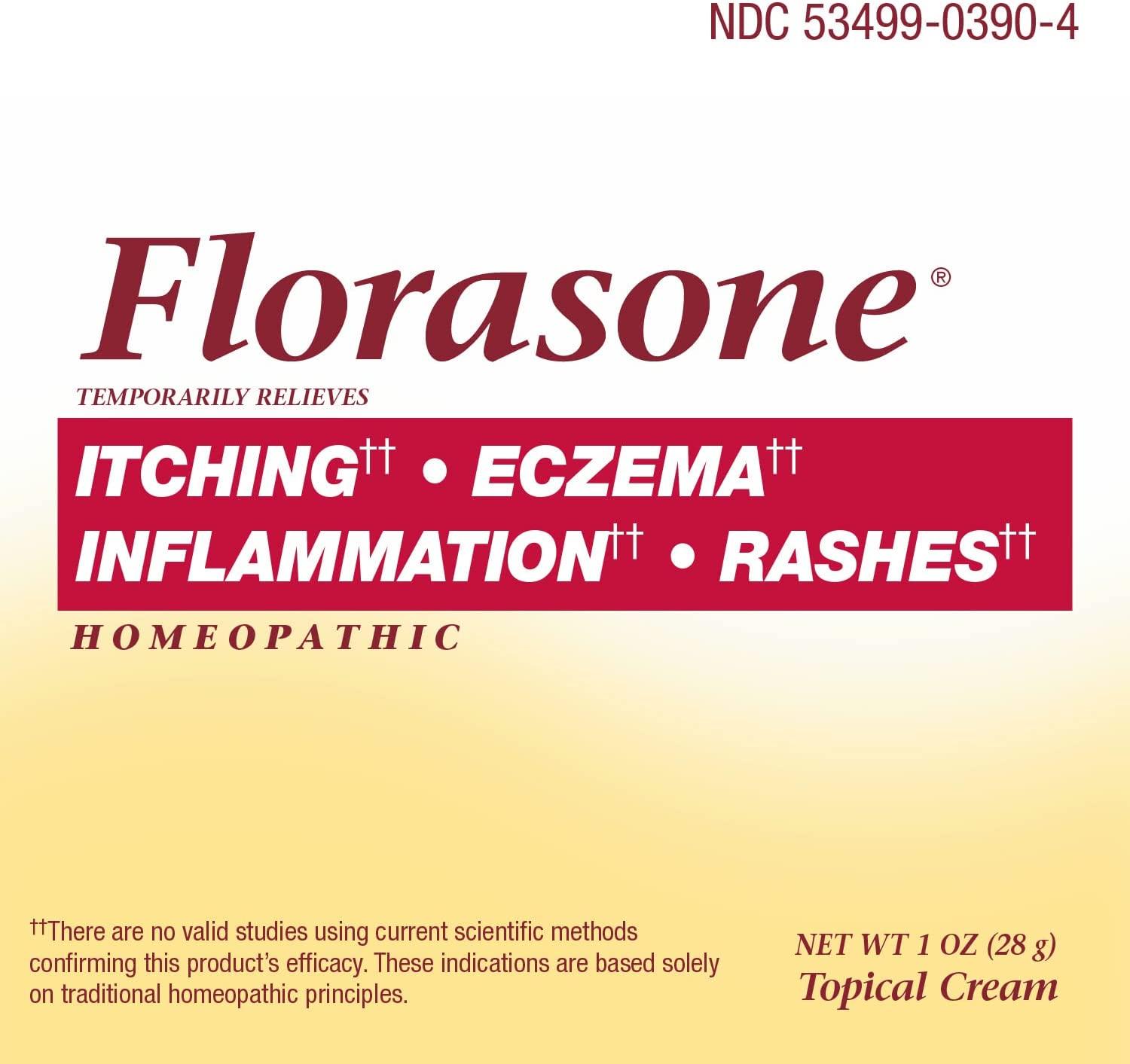 Boericke & Tafel Florasone Cream 1 oz - Natural Skin Relief & Itch ...