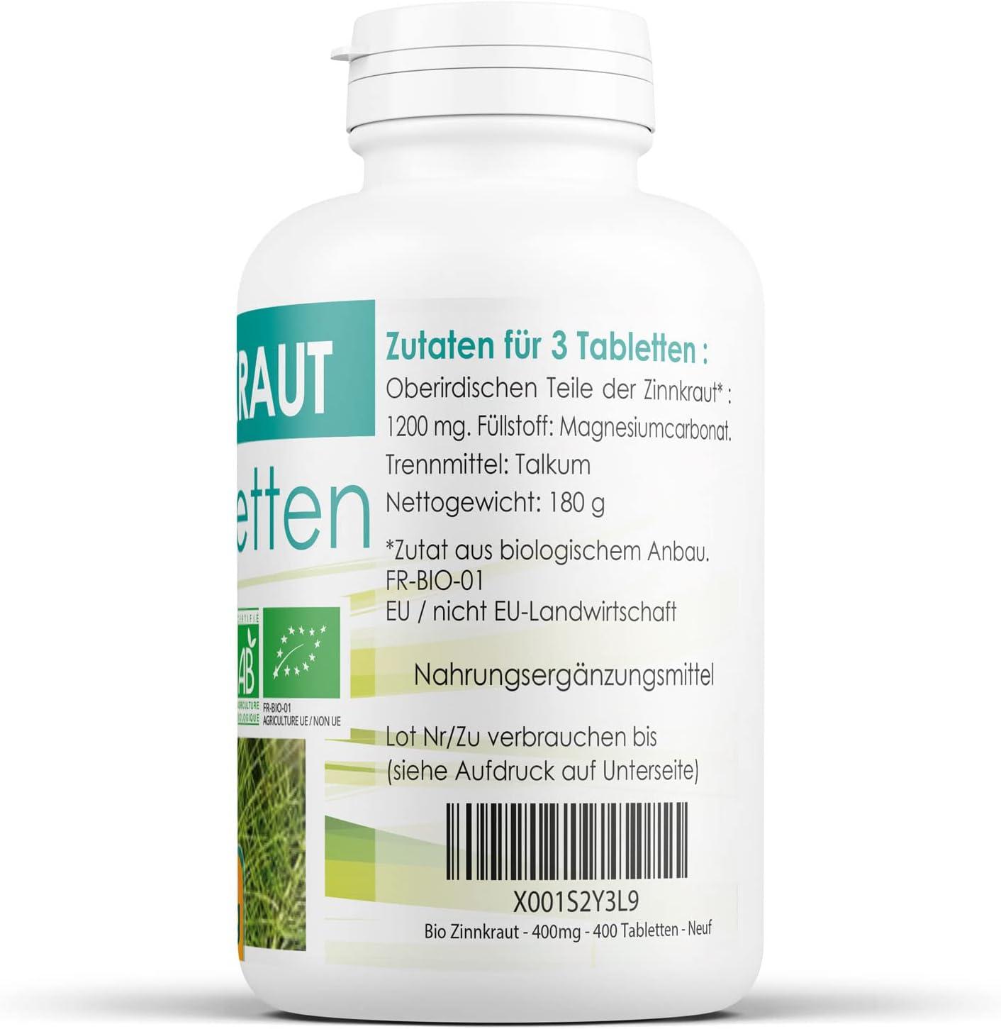 Organic Horsetail 400mg - 400 Tablets for Hair Skin & Nail Health ...