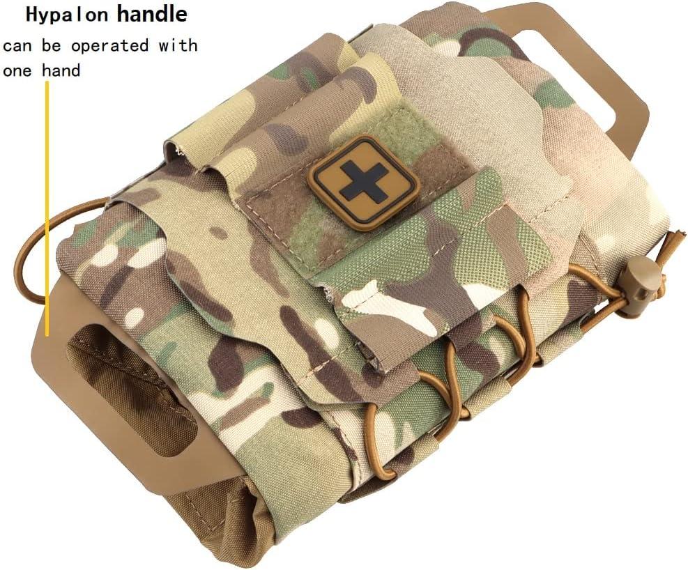 Tactical Military MOLLE First Aid Bag - Survival Two Piece Med Roll ...