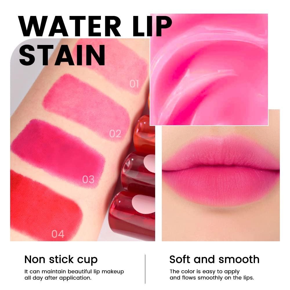 evpct Apple Strawberry Lip Stain Tint Set - Moisturizing Waterproof ...