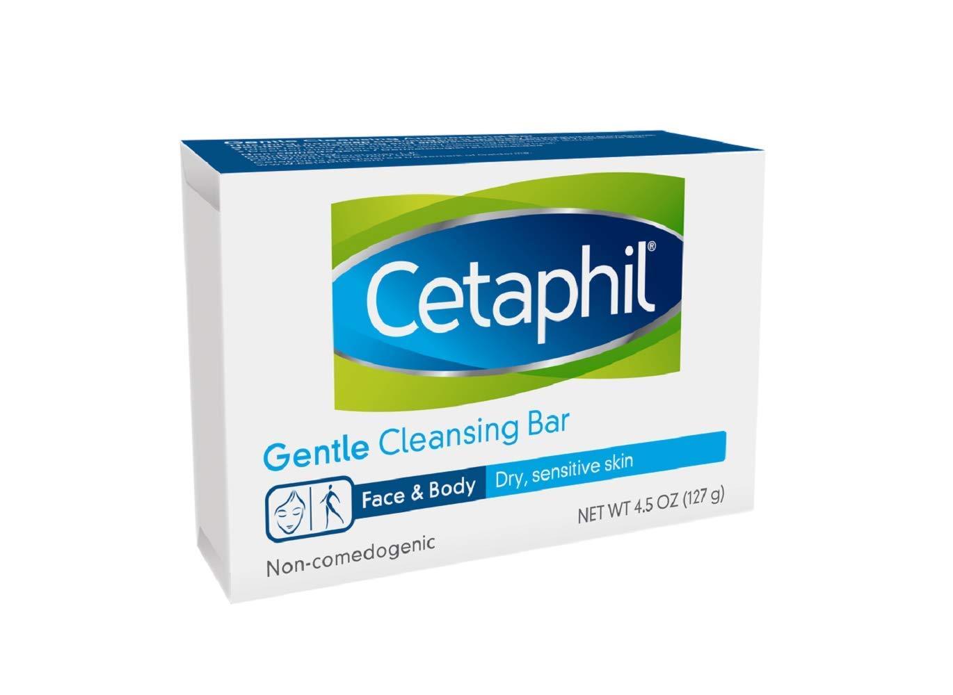 Cetaphil Gentle Cleansing Bar 4.5 oz (Pack of 3) - Gentle and Effective ...