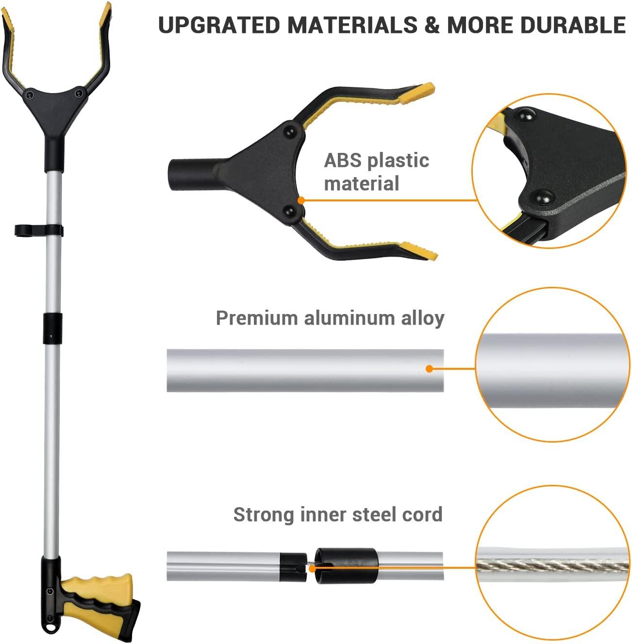 OPOVE 2-Pack 32 Grabber Reacher Tool for Elderly & Seniors - Foldable Trash Pick Up Assist Tool ...