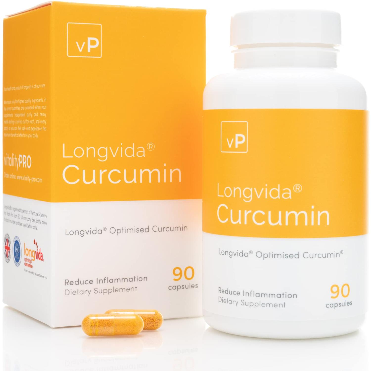 Longvida Curcumin 400mg x 90 Capsules - Enhanced Bioavailability - Natural Curcumin Supplement ...