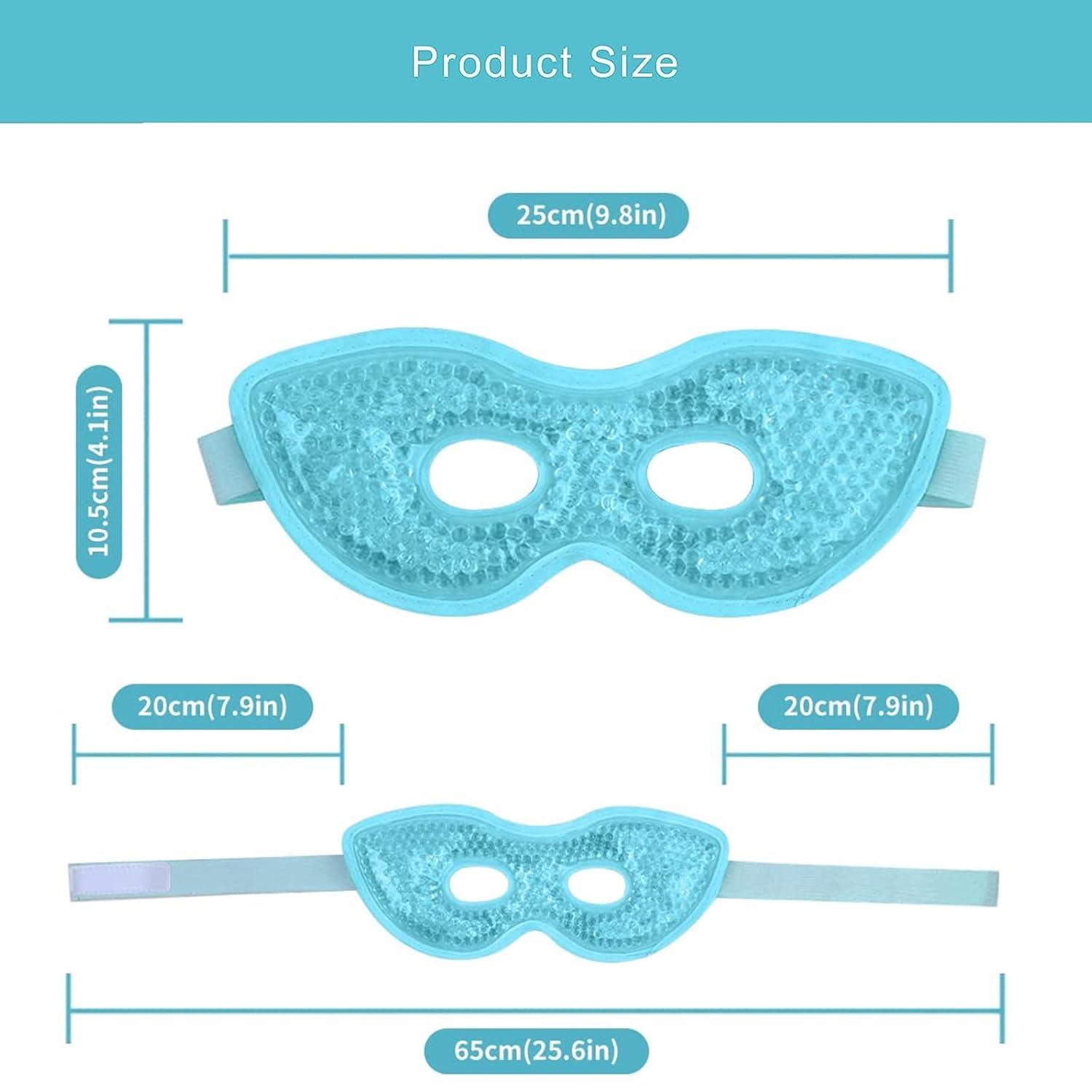 EXBTAY 2-Piece Cooling Eye Mask Set | Reusable Gel Masks for Migraine ...