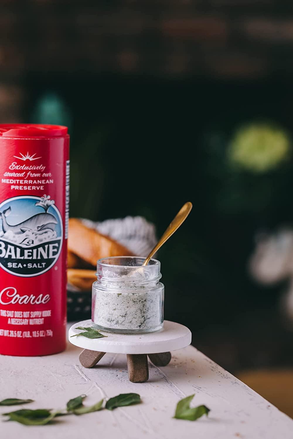 La Baleine Coarse Sea Salt Canister 26.5oz - Premium French Salt for ...