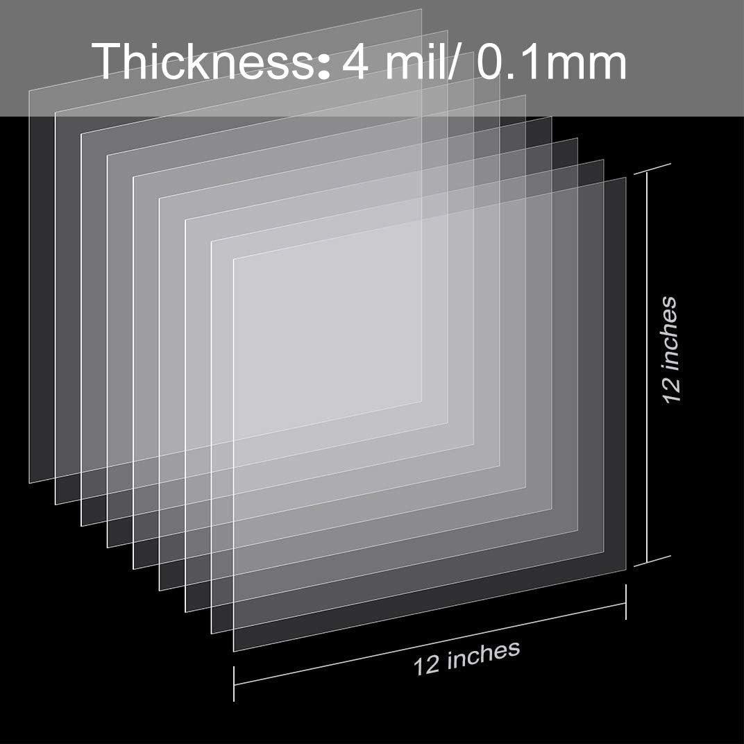 25 Pack 12x12 inches 4 mil Blank Stencil Material Mylar Template Sheets ...