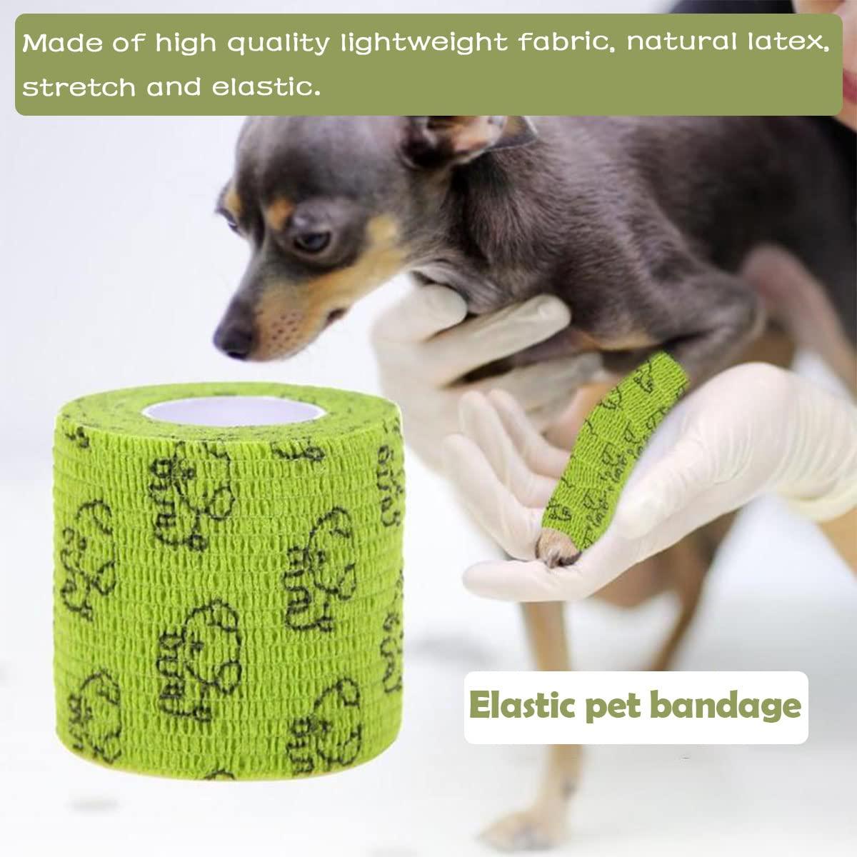 JpGdn 24 Roll Vet Wrap Bandages for Dogs Horses 5cm*4.5m Cohesive ...