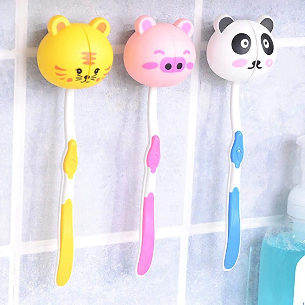 5pcs Cute Cartoon Toothbrush Holder Set for Kids | Animal Shaped Cover ...