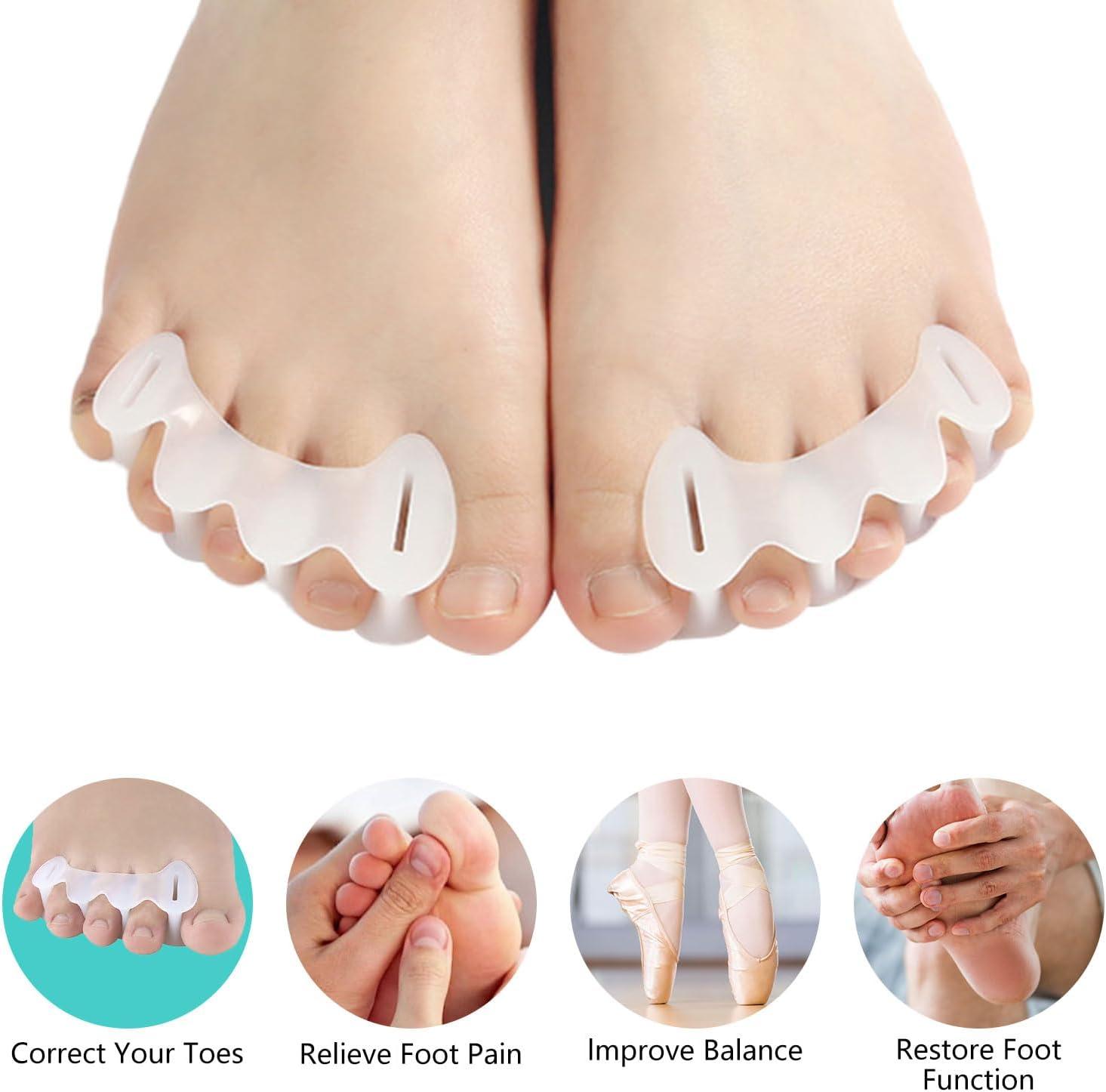 Silicone Toe Spacers - 3 Pairs for Toe Alignment and Correction | Buy ...