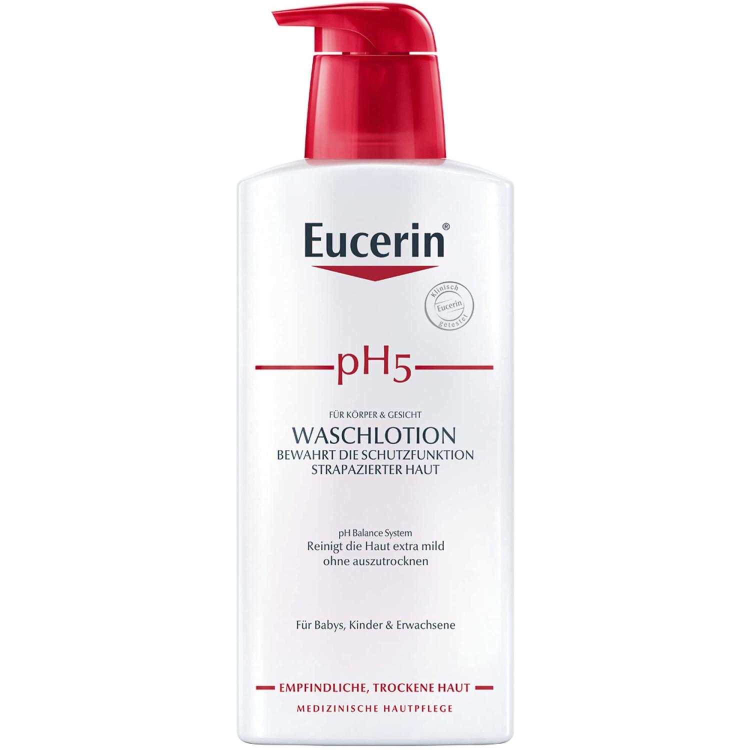 Eucerin pH5 Washing Lotion (400 ml) - Gentle Body & Face Cleanser with ...