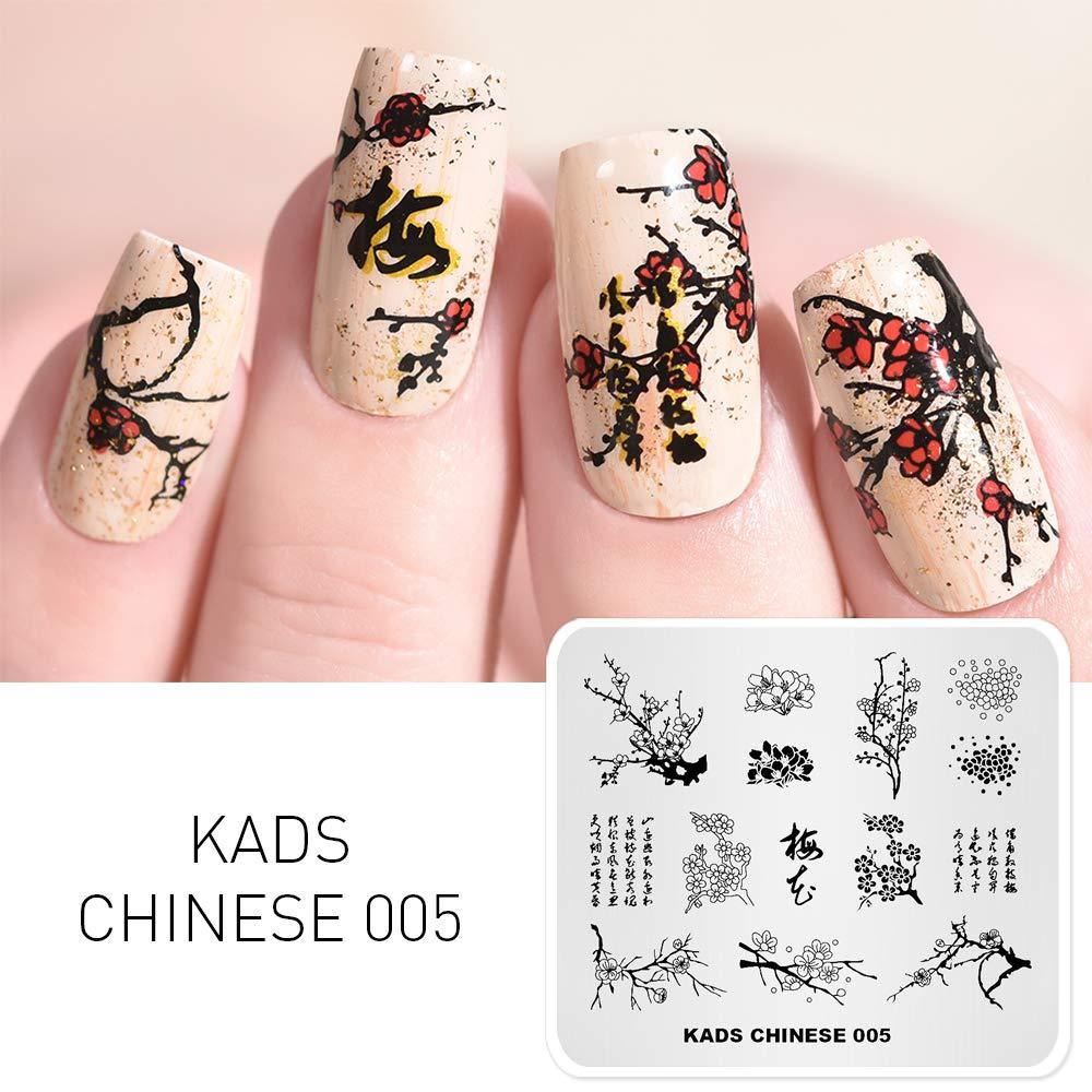 Chinese Style Geometry Nail Stamping Plate - KADS DIY Manicure Stencil ...