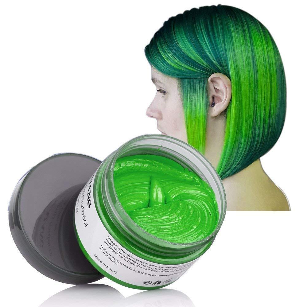 MOFAJANG Unisex Green Hair Wax Color Dye Styling Cream - Washable ...