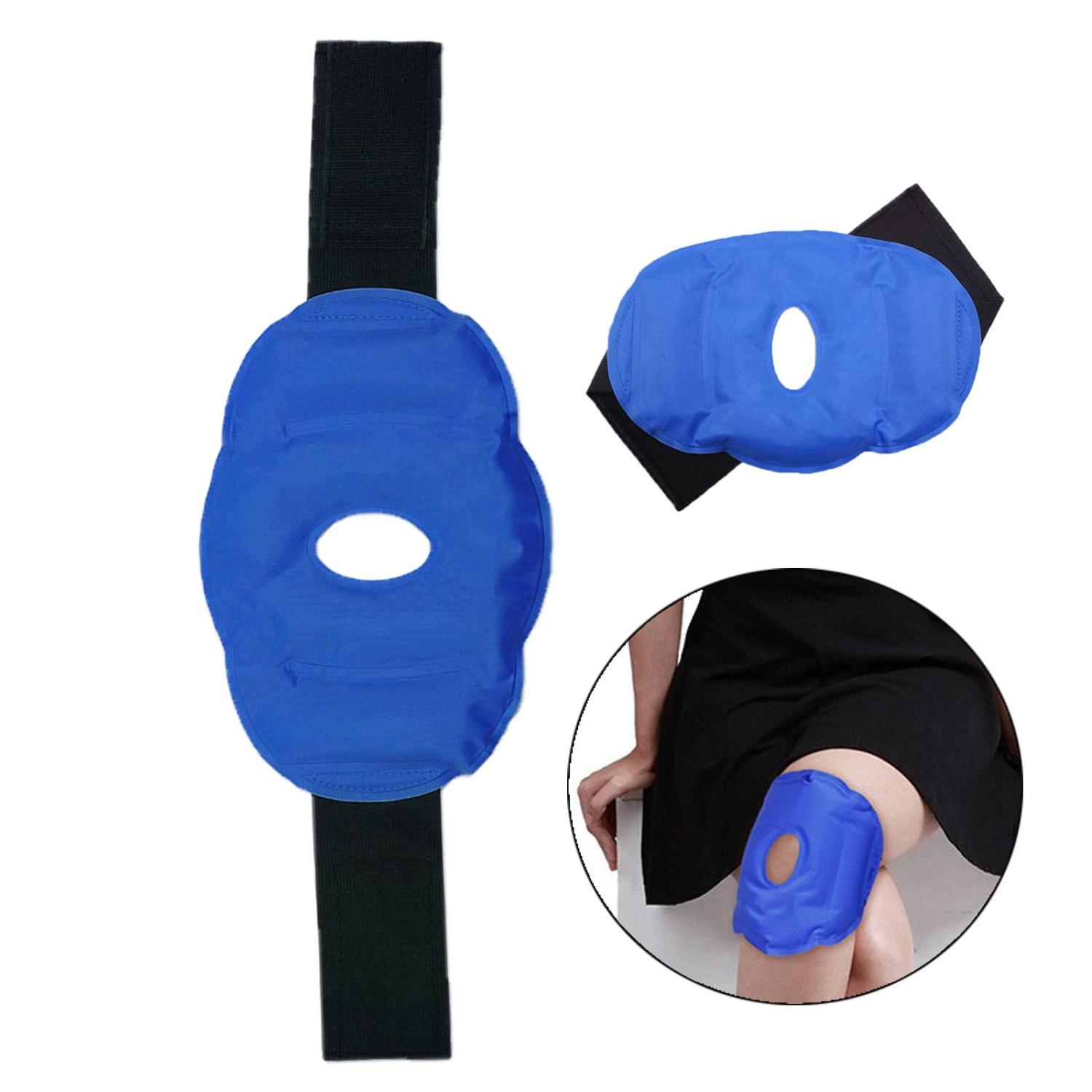 Reusable Gel Cold Pack for Knee Pain Relief - Hands-Free Application ...