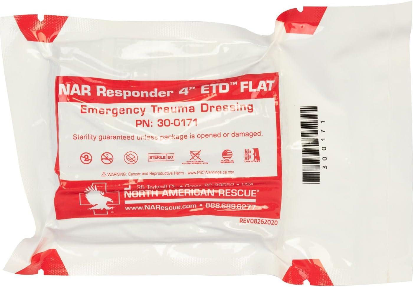 NAR Flat Responder 4 Emergency Trauma Dressing ETD - White | Premium ...
