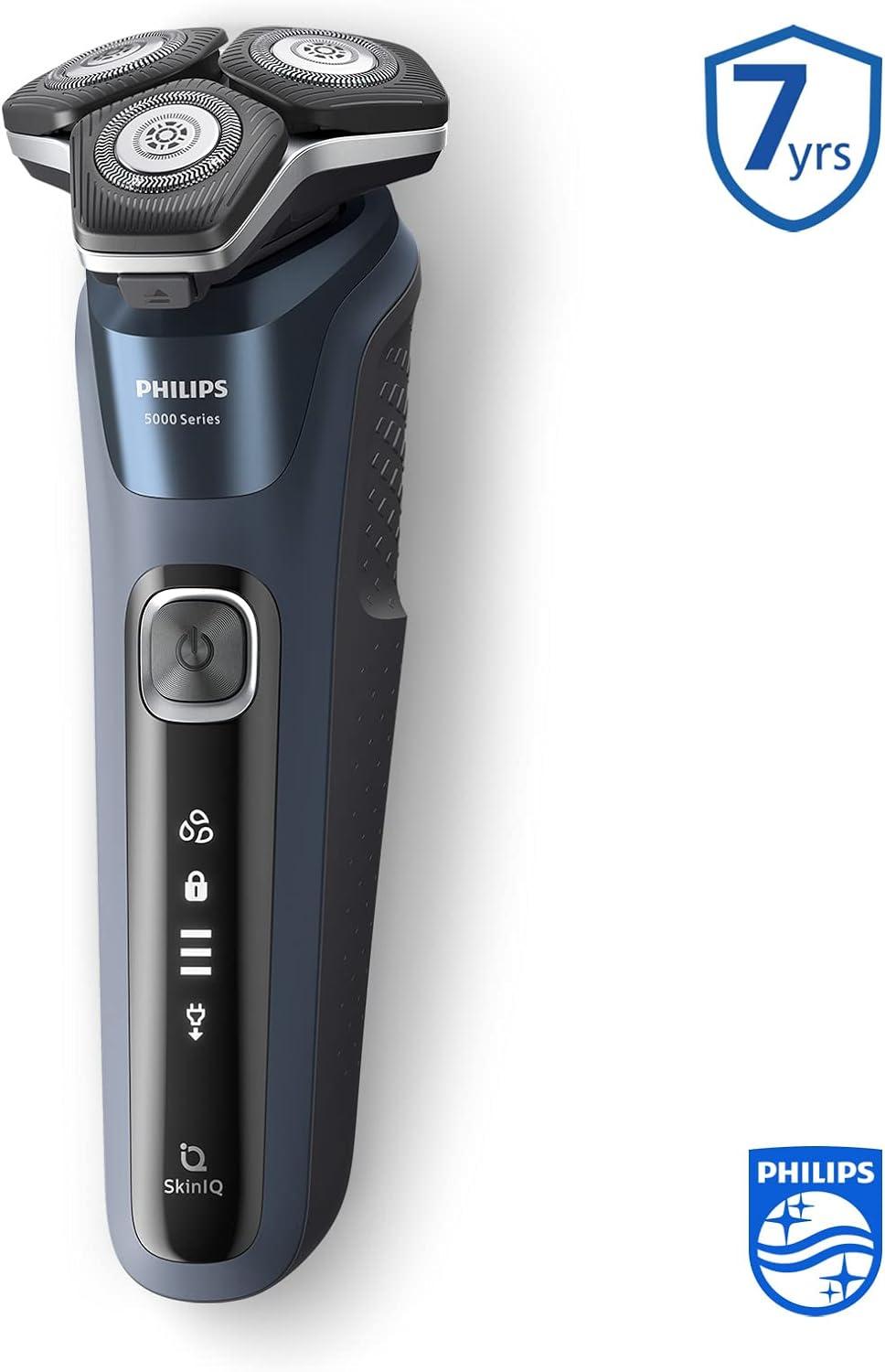 Philips Shaver Series 5000 - Wet & Dry Mens Electric Shaver with SkinIQ ...